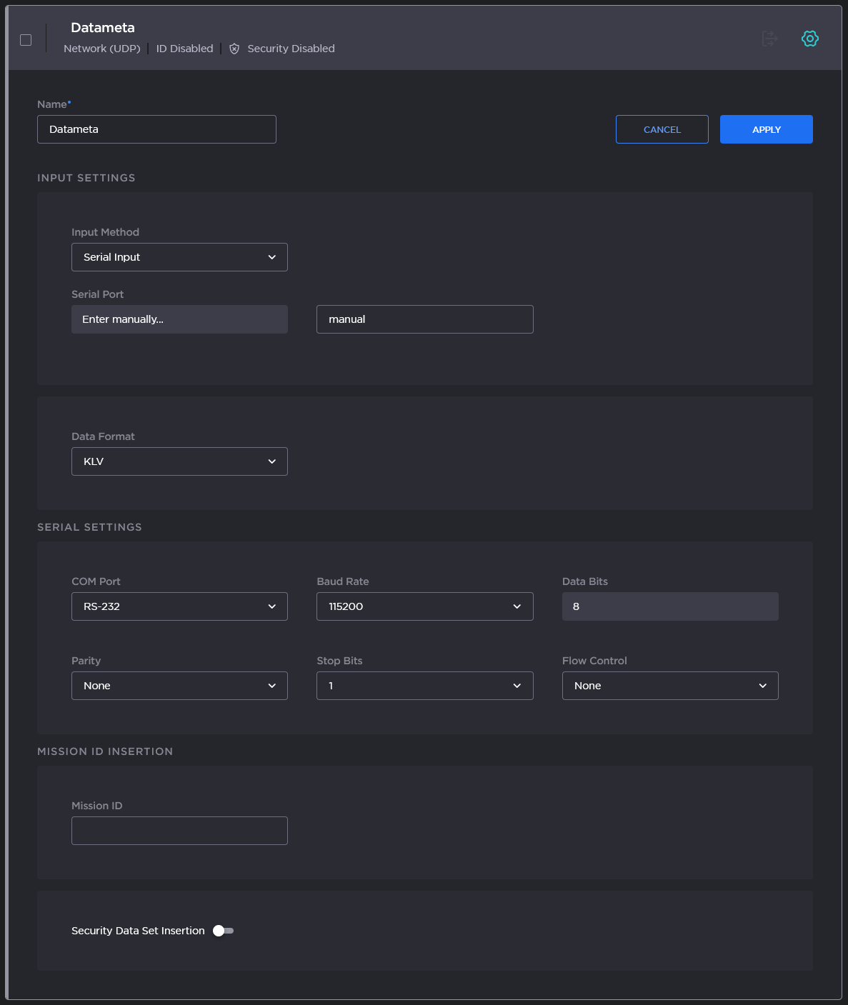 Configuring Metadata Parameters